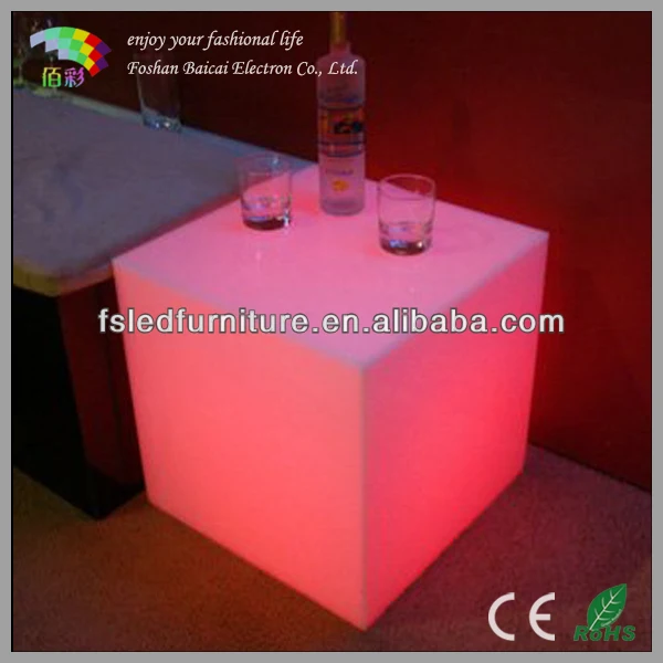 Event Decorating Supplies Illuminated Led Light Up Cube Chair For ...