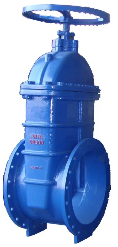 Resilient Seated Gate Valve DN500 PN16 - Ductile Iron, Manual & Gearbox ...
