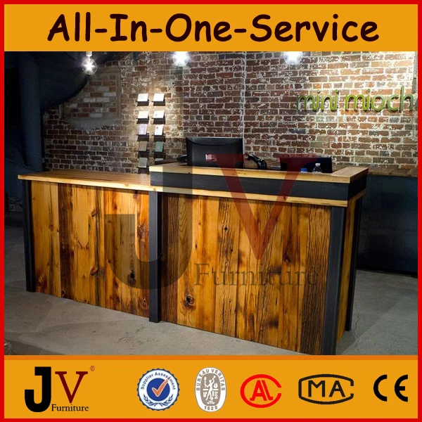 Customized Retail Store Wood Small Reception Desk - Buy Small Reception ...