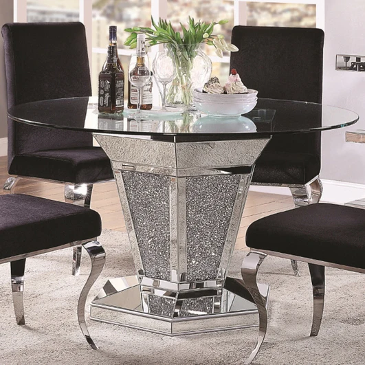 Modern Fashionable Popular Crushed Diamond Sparkly Glass Rectangle Top ...