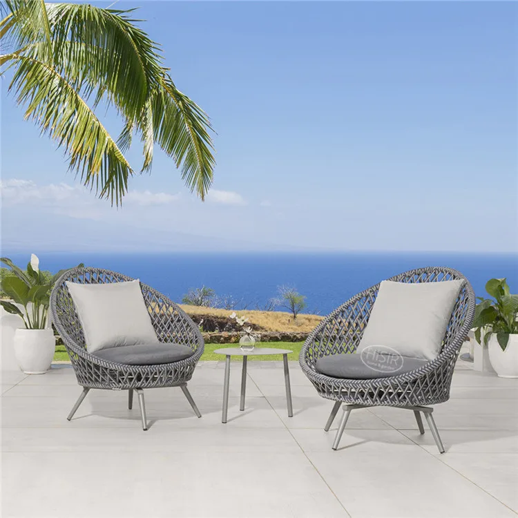 Woven Rope Chairs Outdoor Patio Furniture 3pcs - Buy Patio Furniture ...