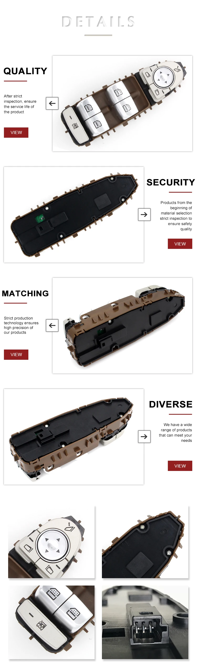 Best Price Electric Car Power Window Control Switch for Mercedes Benz ...