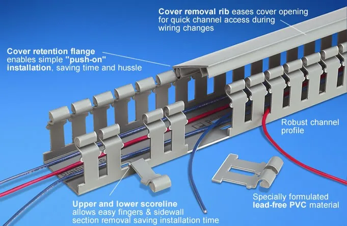 Slotted PVC Cable Duct Sizes - Durable & Flame Retardant