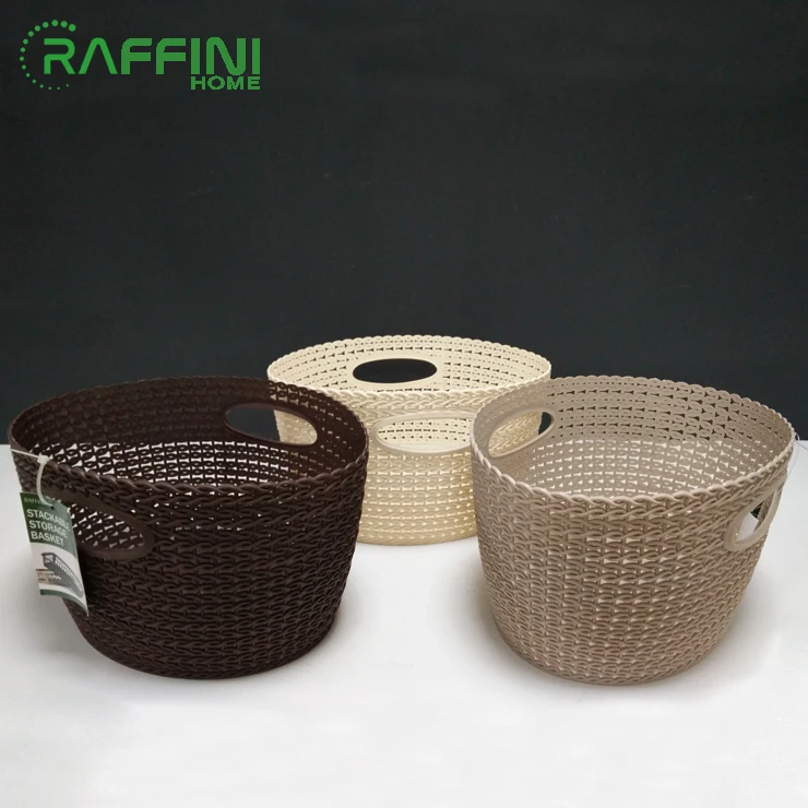 Eco-friendly Super Large Round Pp Plastic Storage Basket With Holes ...