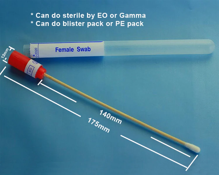 Sterile Wooden Stick Cotton Swab For Storing Dna - Buy Cotton Swabs ...