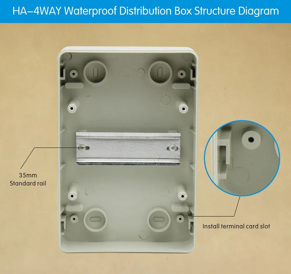 Saip Ip65 Electronic Distribution Box,Plastic Enclosure,4 Ways - Buy 4 ...