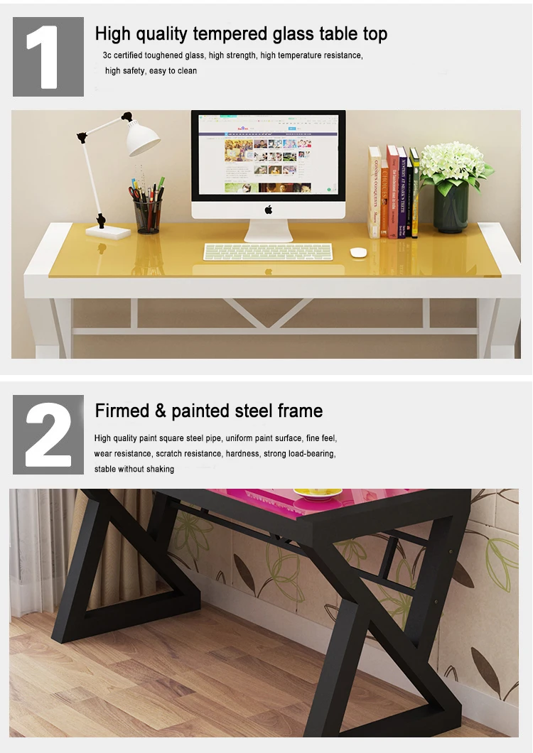 R2S Gaming Desk - Ergonomic PC Table with Adjustable Height