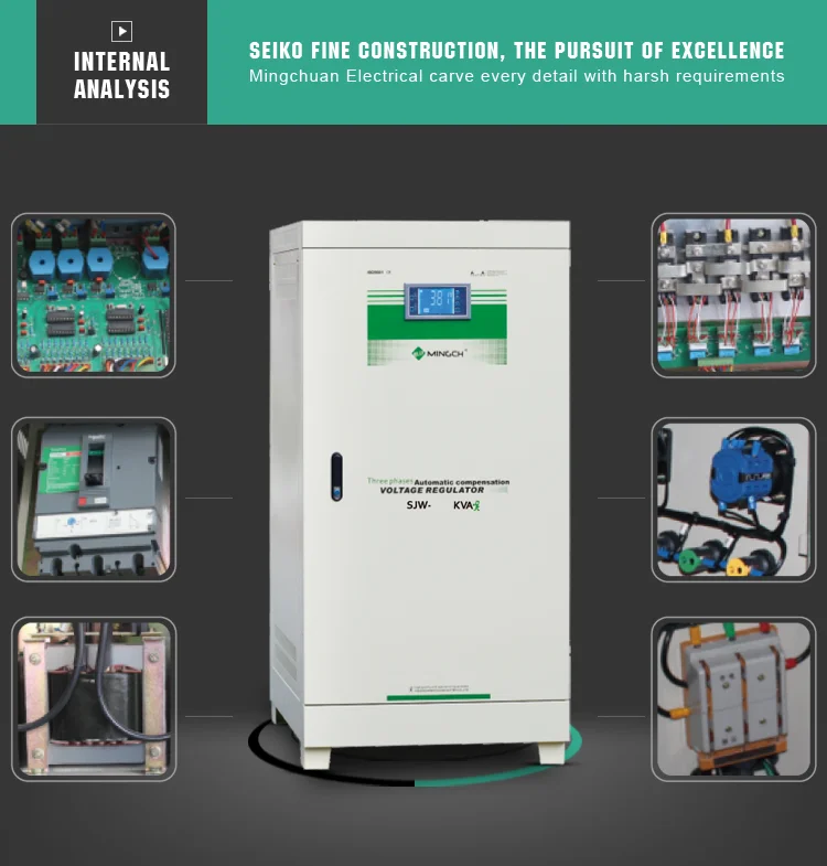 1% High Precision 3 Phase 380v 400v 415v 440v Avr 90kva 100kva 150kva ...