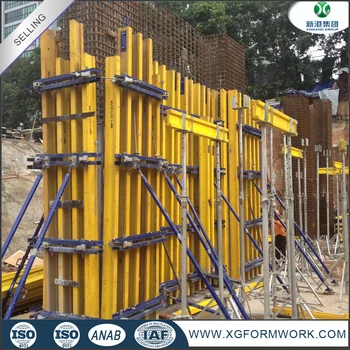 High Efficiency Plywood Column Formwork With Adjustable Steel Column ...