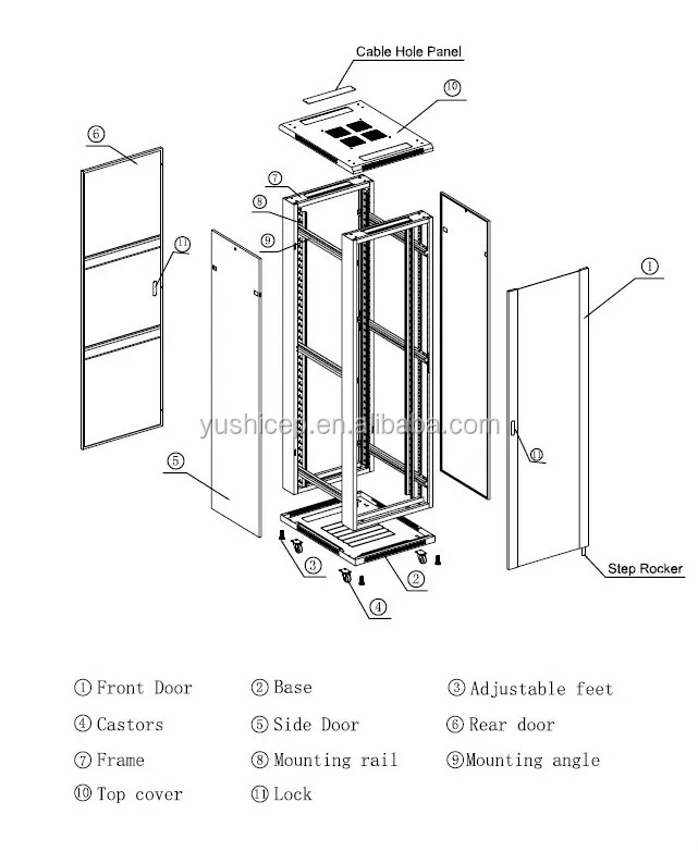 800x800mm High Quality Server Rack 40 42U, Network Storage Cabinet ...