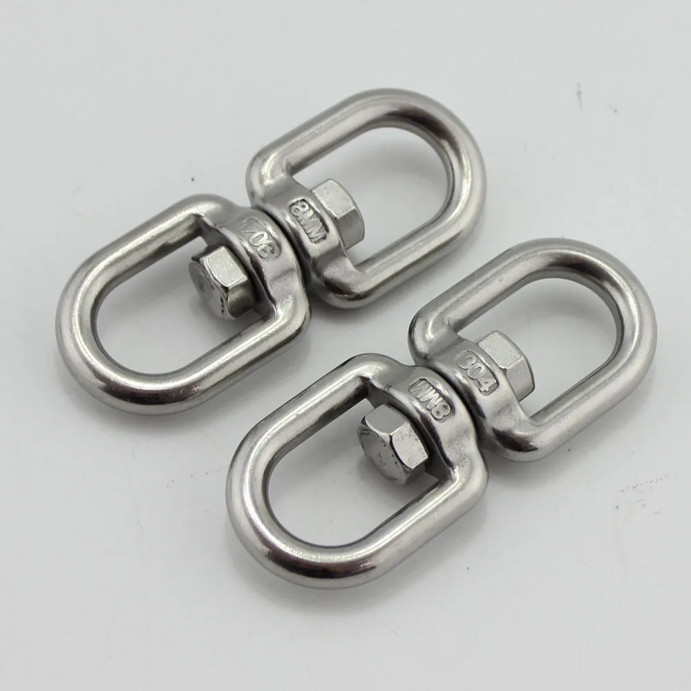 Stainless Steel Rigging Hardware Double Eyes Chain Swivel - Buy Double ...