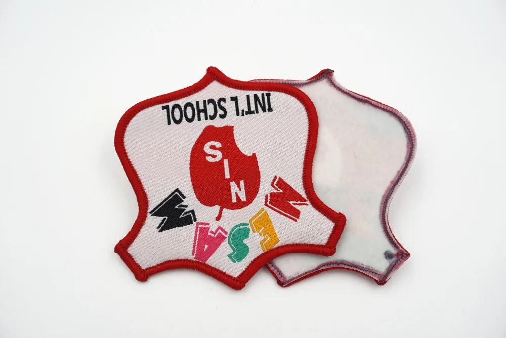 Customized Suit Size Shape School Uniform Woven Badges - Buy Woven ...