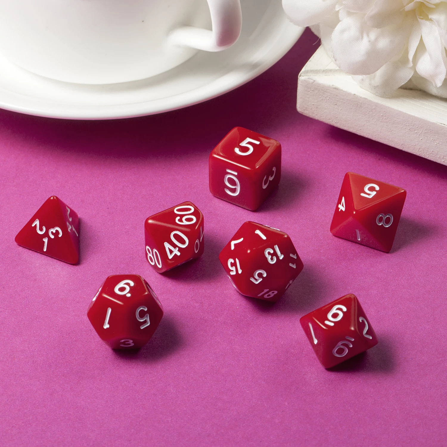 Custom Rpg Dice Set,7 Dies Acrylic Dice With Free Bag For Dungeons And ...