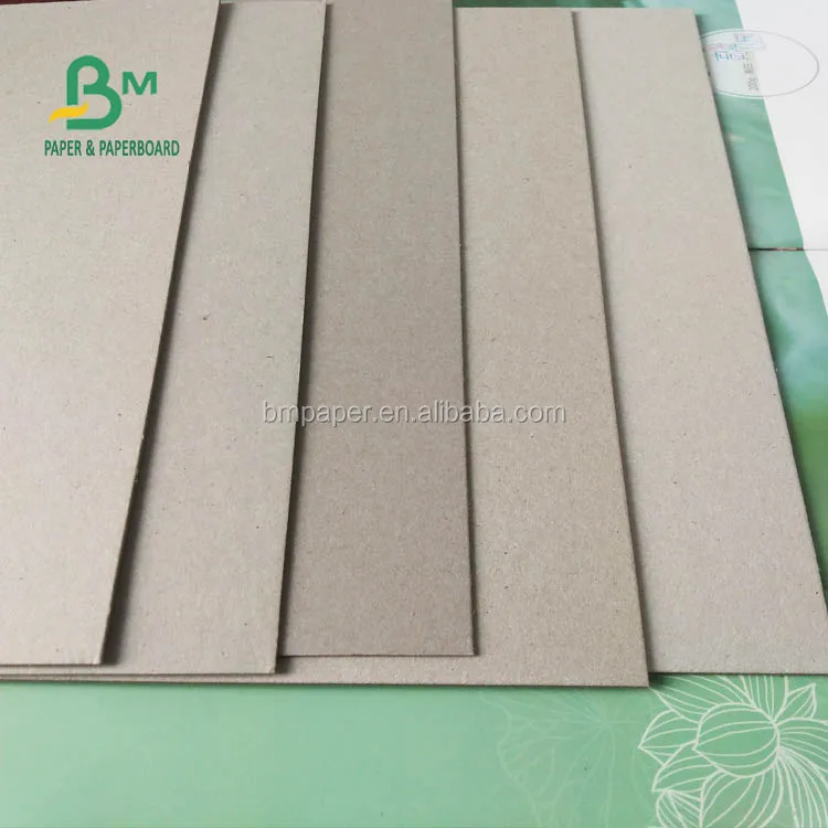 Recycled Uncoated Grey Carton Board 1.2mm 1.5mm For Rigid Box Packaging ...