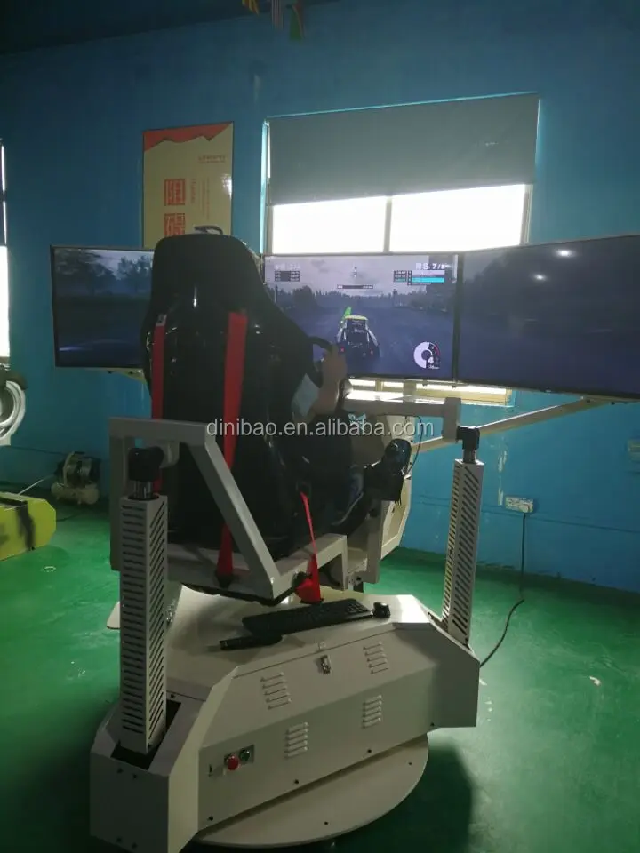 360 Degree Rotating Dynamic Simulator 6 Dof 3 Screen Motion Car Racing ...