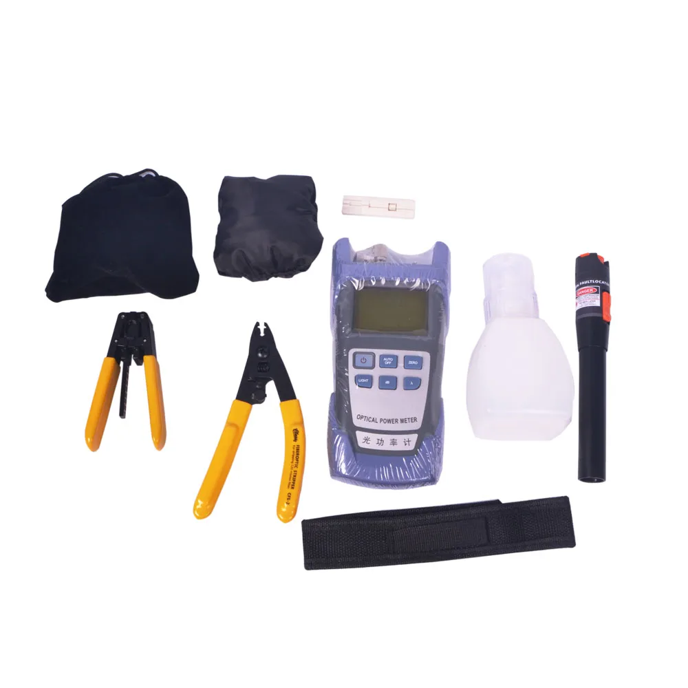 Ftth Fiber Optic Tool Kit With Power Meter Cleaver And Stripper Fiber ...