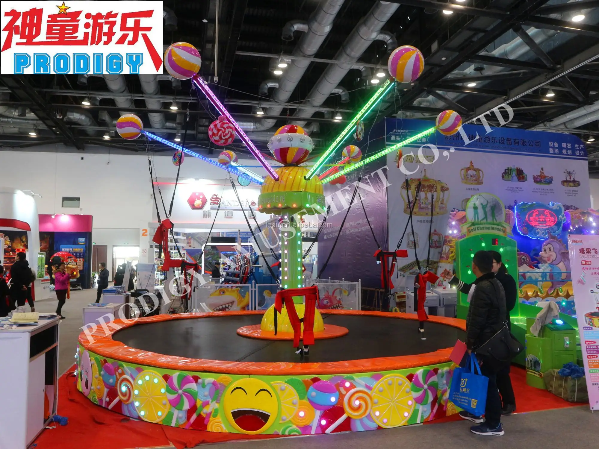China Direct Factory Amusement Park Lollipop Rotating Bungee High ...