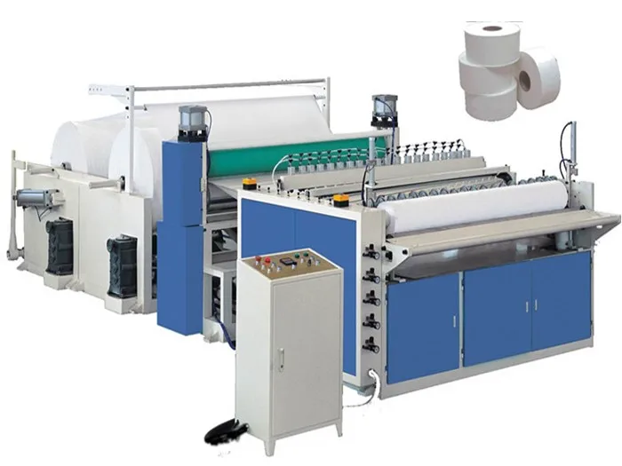 Small Coil Toilet Paper Roll Making Machine with Perforating Slitting ...
