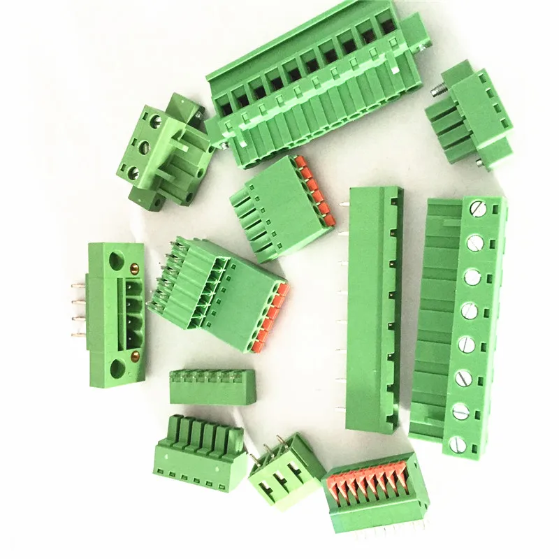 Green Conector 5.0 5.08mm PCB Male Straight Screw Terminal Block