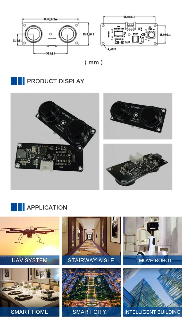 Waterproof Ultrasonic Sensor for Drone Distance Measuring