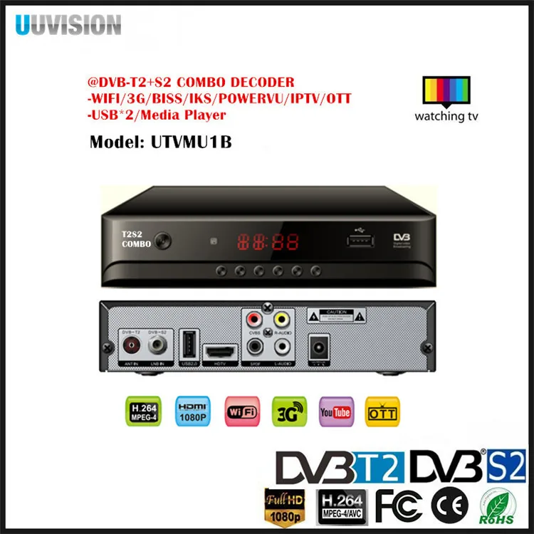 4K Combo TV DVB C S2 T2 - HD 1080p Satellite Receivers