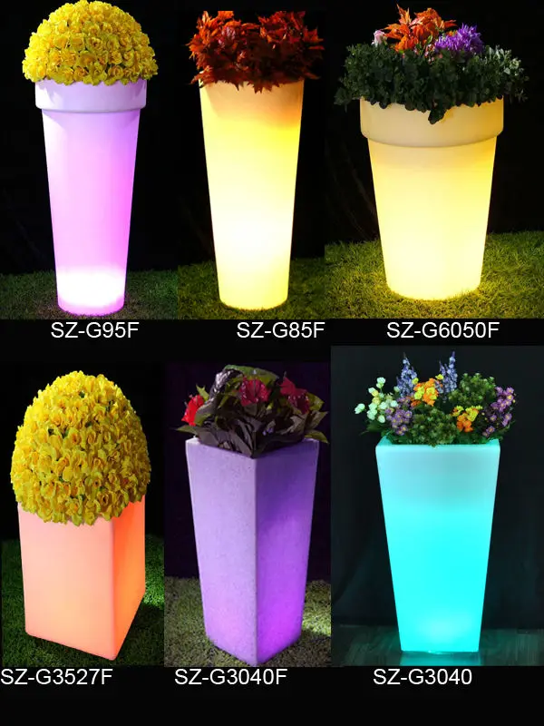Led Lighted Planter Pots / Led Flower Pot Wholesale - Buy Led Flower ...