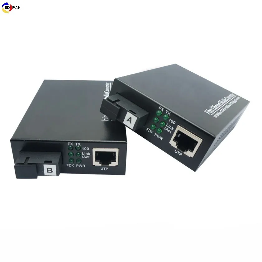 E1 to Ethernet Media Converter - 120km Single Mode Fiber