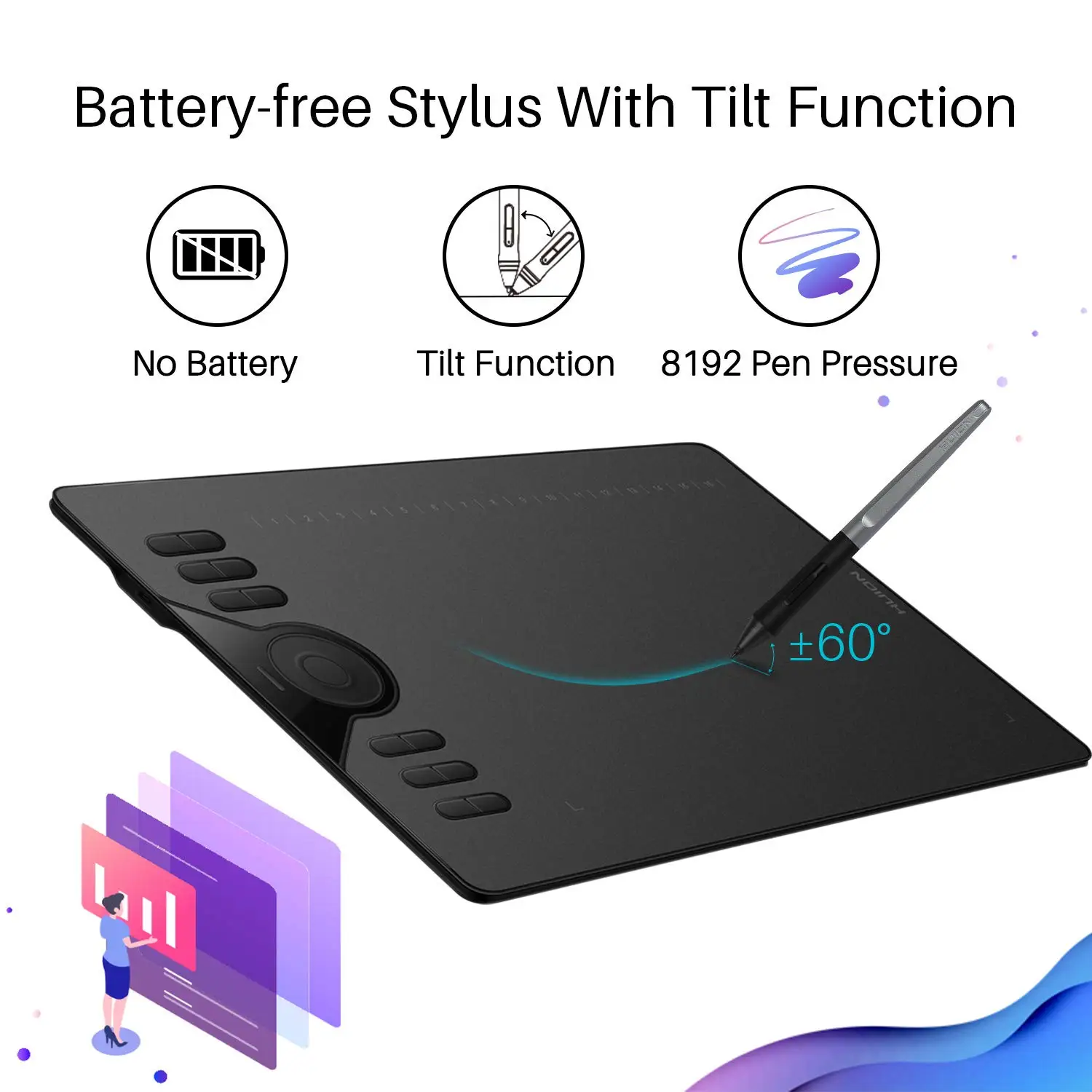Cheap Art Tablet - Huion HS610 Graphic Drawing Pen Board