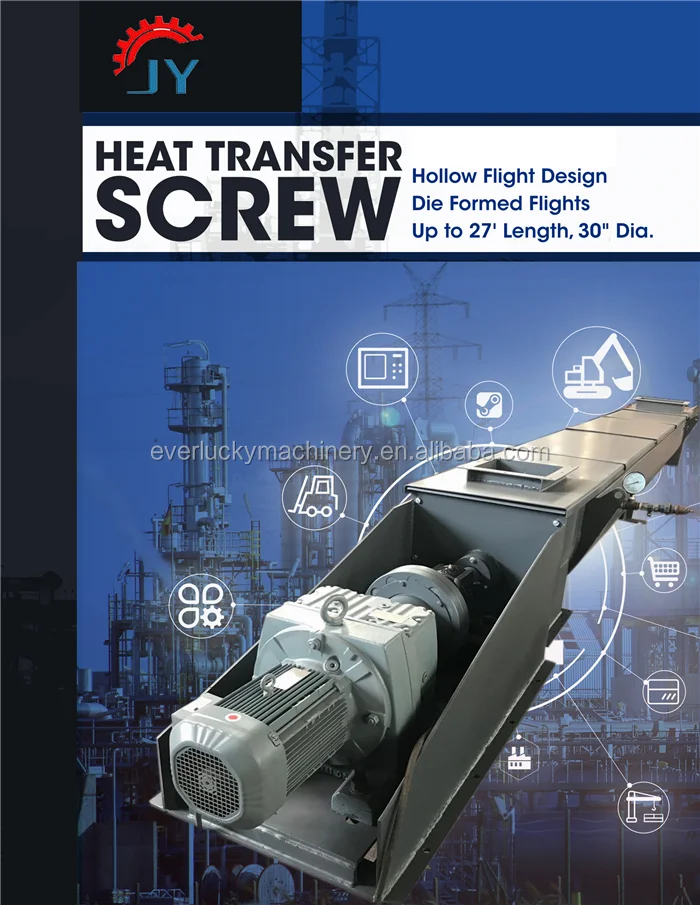 Customized Steam Heat Thermal Screw Conveyor for Biomass