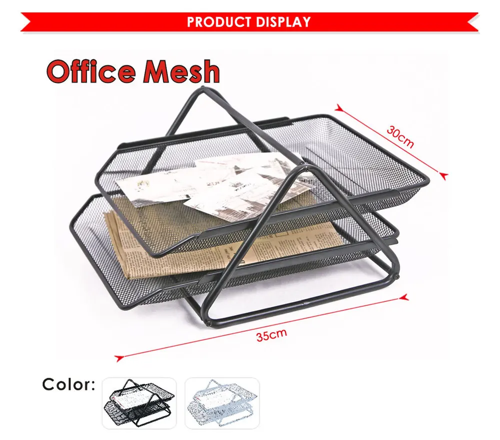 Foska 2-layers Metal Mesh Office Organizer File Tray - Buy Metal File ...