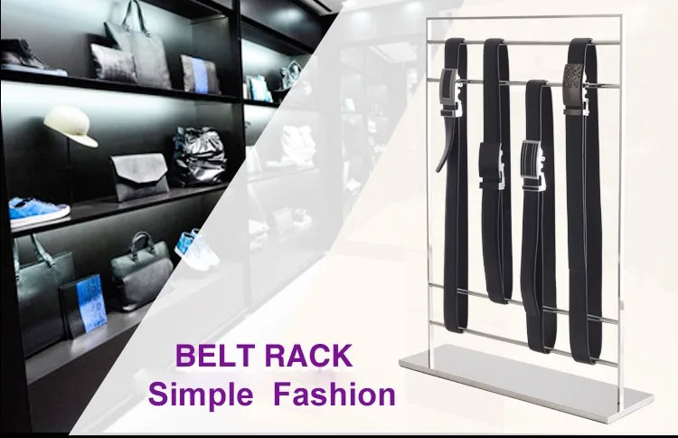Top Quality Stainless Steel Silver Gold Retail Store Shop Belt Display ...