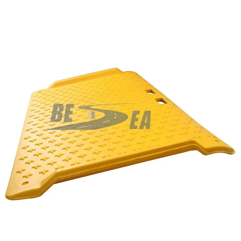Yellow Plastic Steel Kerb Portable Curb Ramp - 13kg