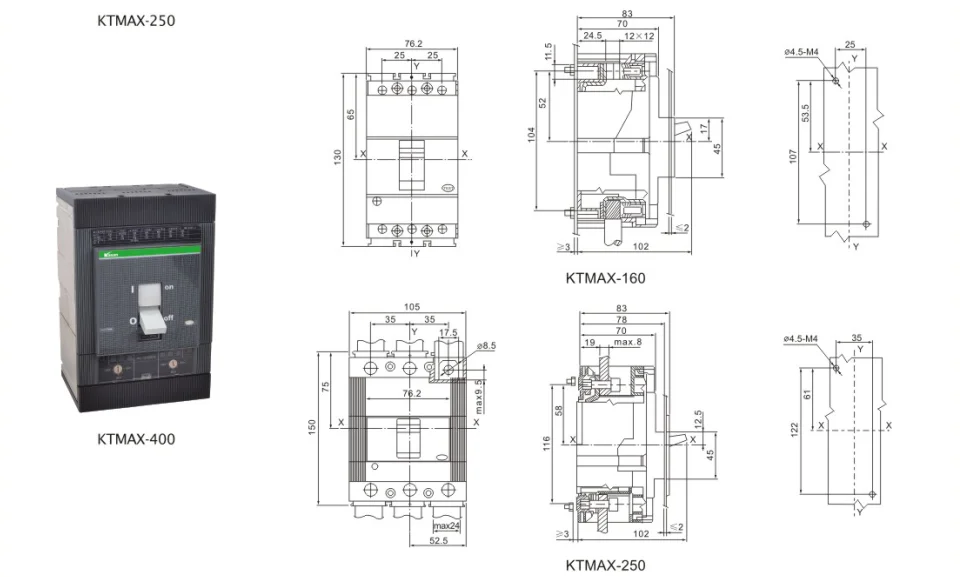 Siemens VL Series Electrical Mccb Circuit Breaker - 3P