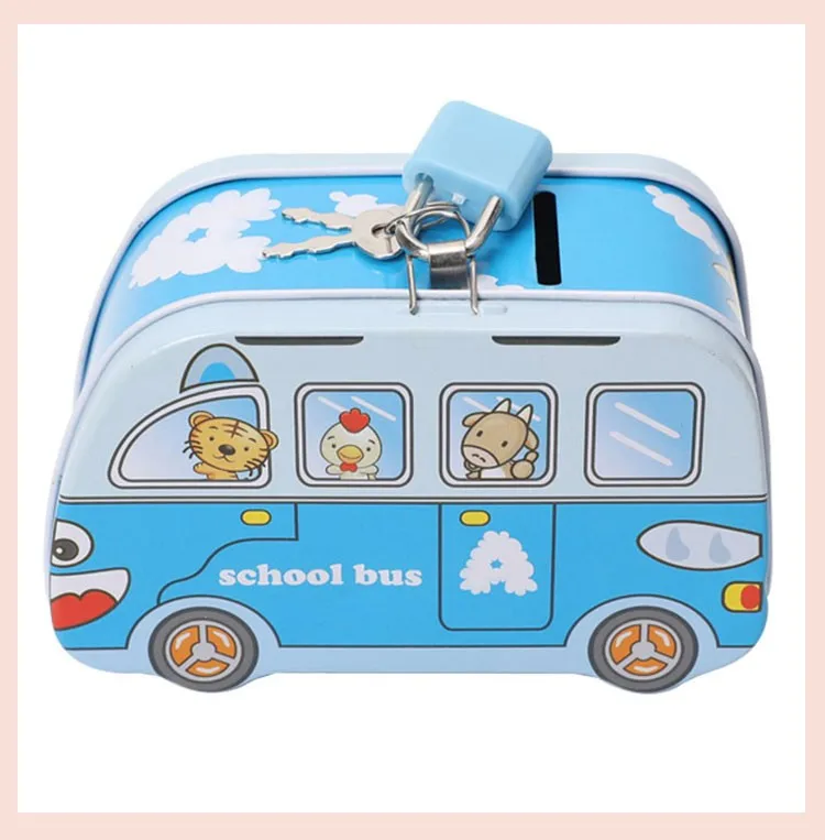 Wholesale Kids Bus Piggy Bank - Eco-Friendly Metal Coin Bank