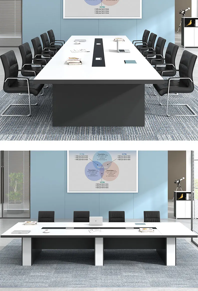 L Shape Meeting Table for 4 Persons - Solid Wood