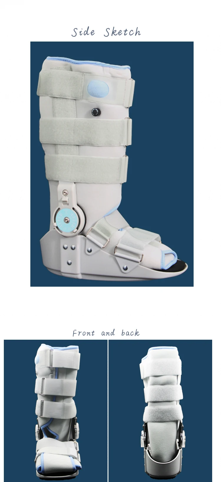 Adjustable AFO Walking Boot - Metal Support for Sprains