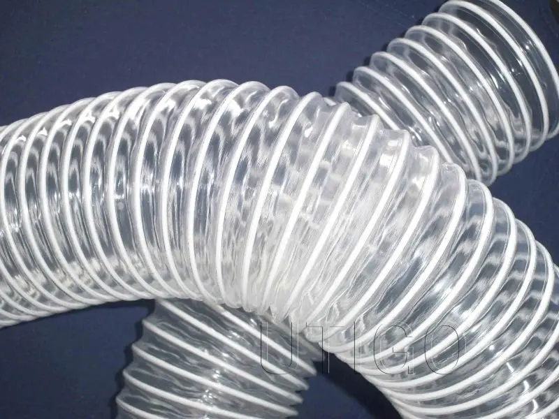 PVC corrugado flexible transparente Pipe Aire Conditionin-Tubos de ...