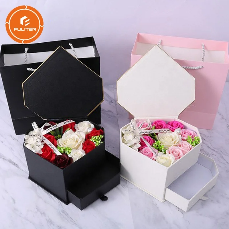 Custom Gift Box For Flowers Luxury Bouquet Flower Packaging Box With ...