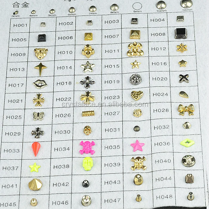 Wholesale Iron on Copper Studs - Hot Fix Brass for Jeans