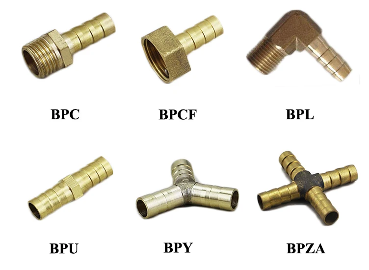 Copper Pipe Fitting 6mm 8mm 10mm 12mm Brass Hose Barbed Tail Coupler ...