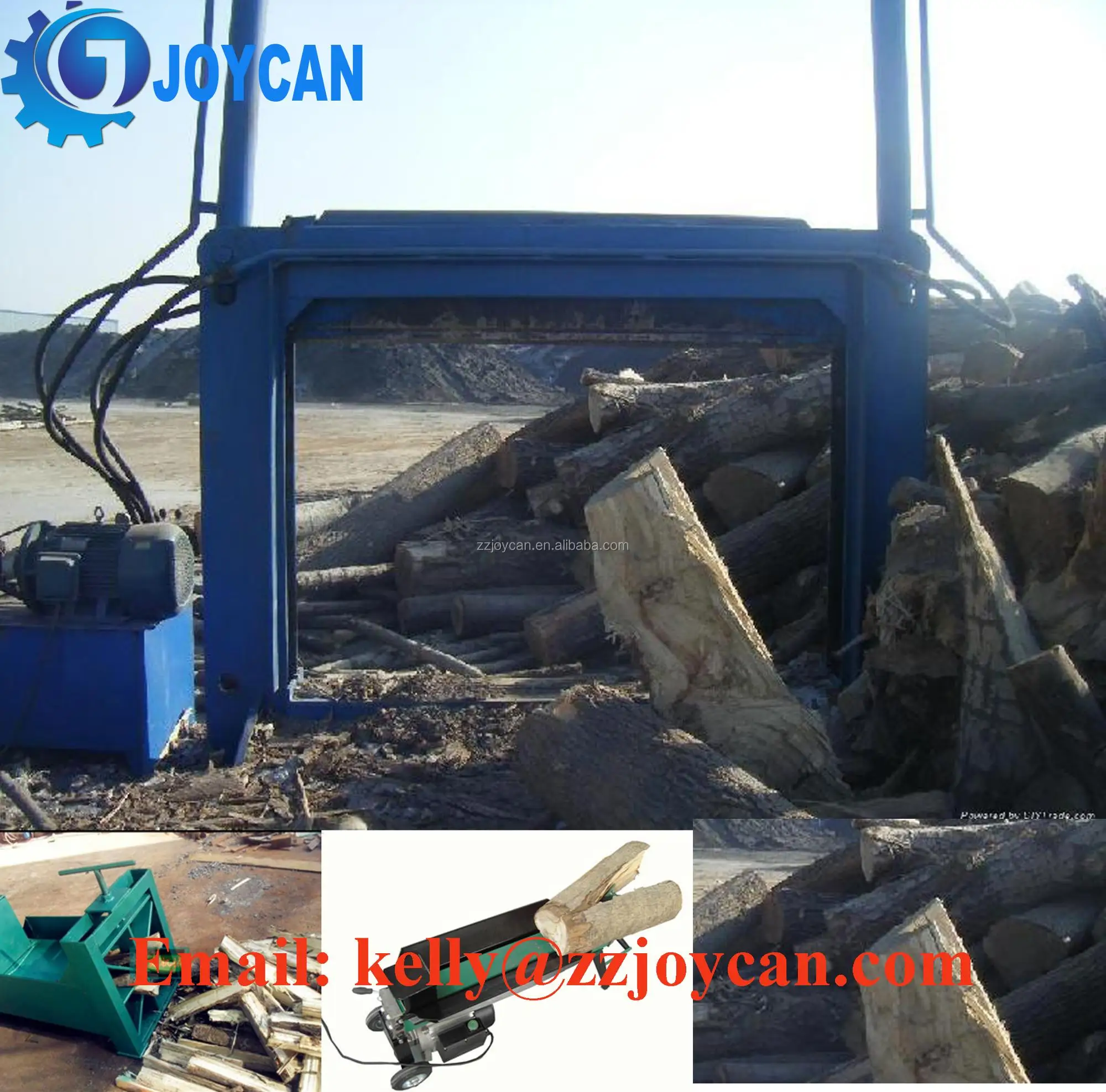 Vertical Wood Log Tree Splitting Machine Wood Log Splitter Machine Saw ...