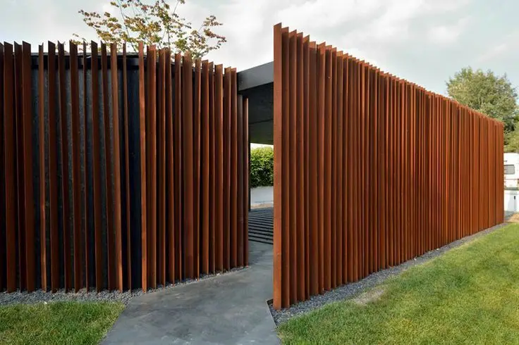 Corten Steel Landscape Metal Fence Posts for Garden Decor