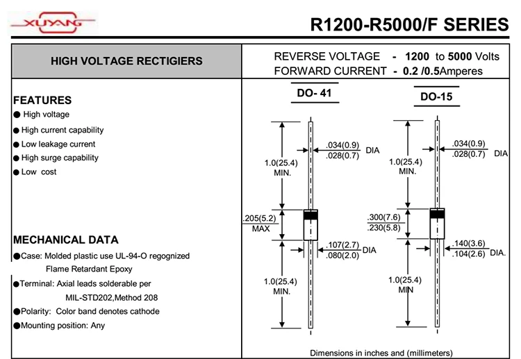 200MA 3000V High Voltage Rectifier Diode R3000 - XUYANG