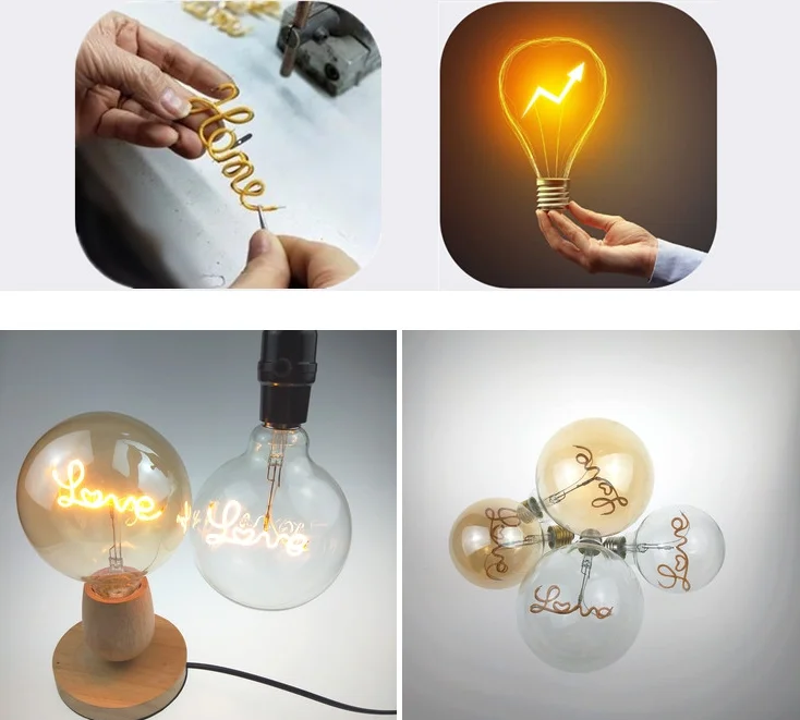 Decorative Filament Bulb Home Led Bulb 4w Customized Letter Bulb - Buy ...