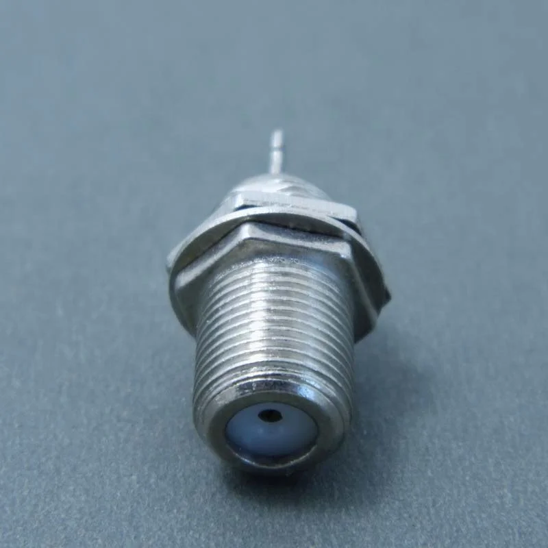 Rf Coaxial F Female Back Bulkhead Connector With Receptacle (zinc Alloy ...