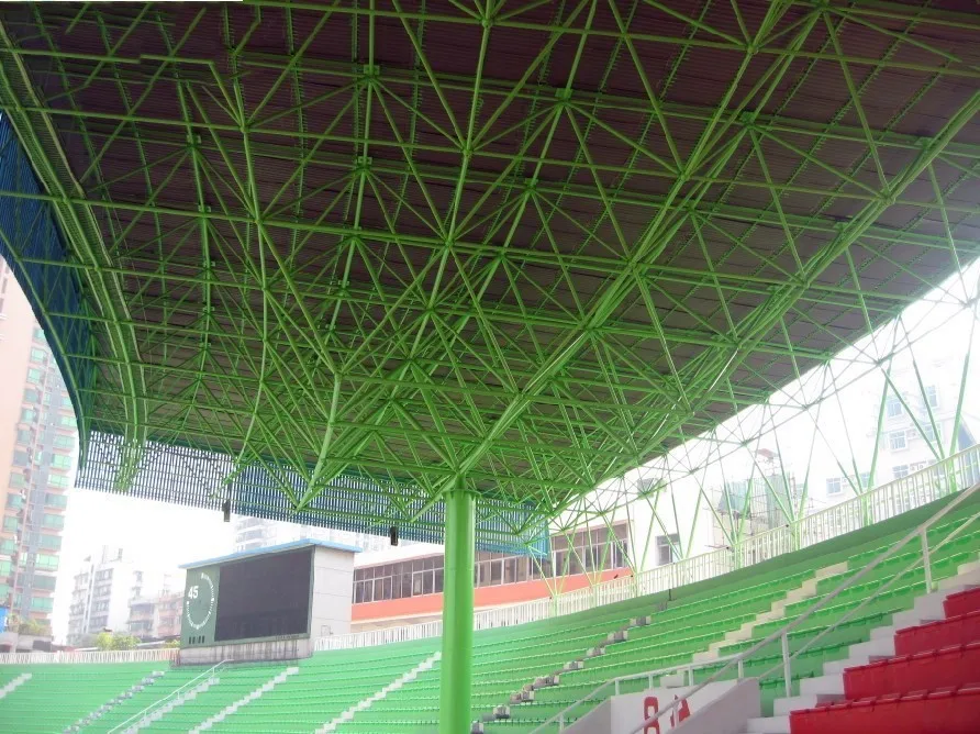 Steel Truss Structure Football Stadium Design - Buy Gymnasium Space ...