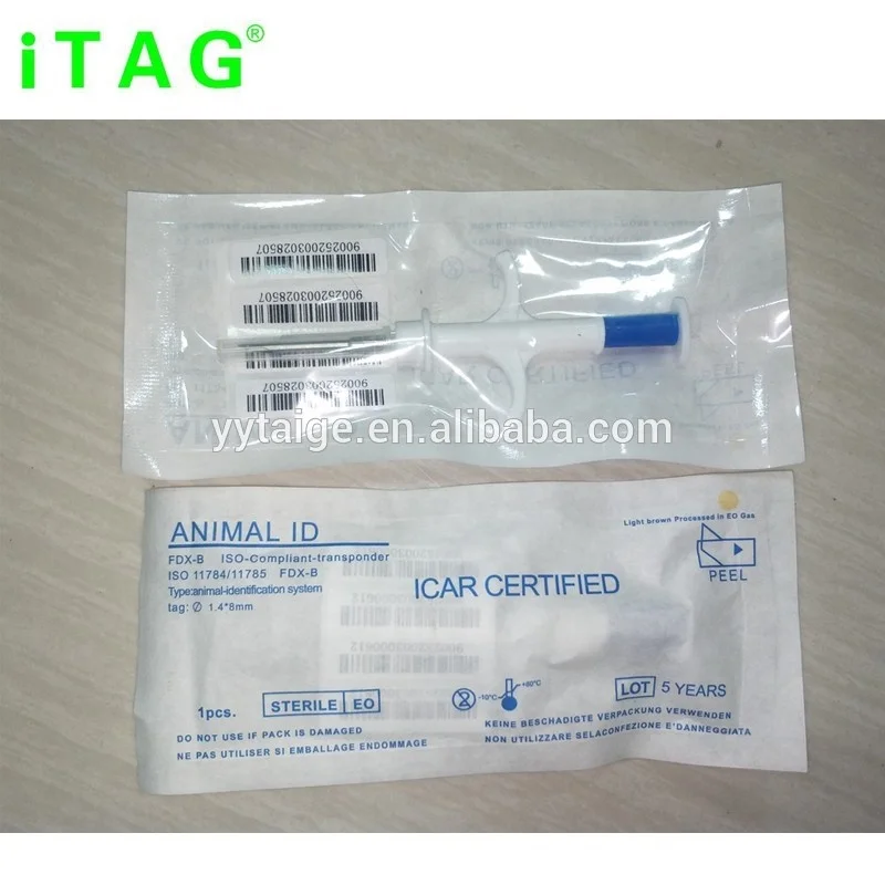 The Small Size Of 1.4*8mm Microchip With 134.2khz Em4305 Chip Pet ...