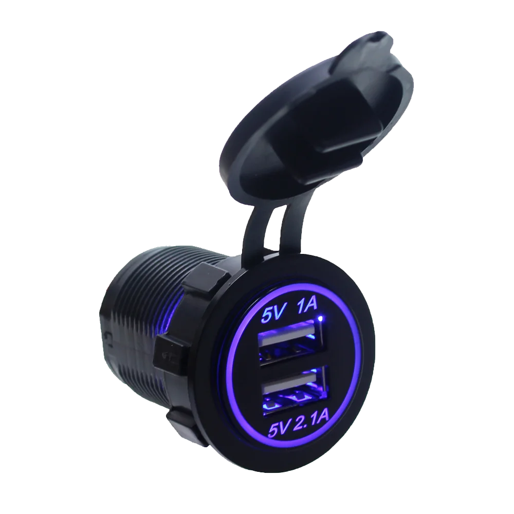 3.1a 2.1a Dual Port Bus Boat Marine Car Charger 12v Usb Socket - Buy ...