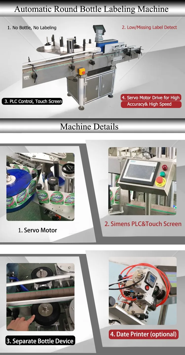 Automatic Label Sticking Machine For Round Bottle - Buy Automatic Label ...
