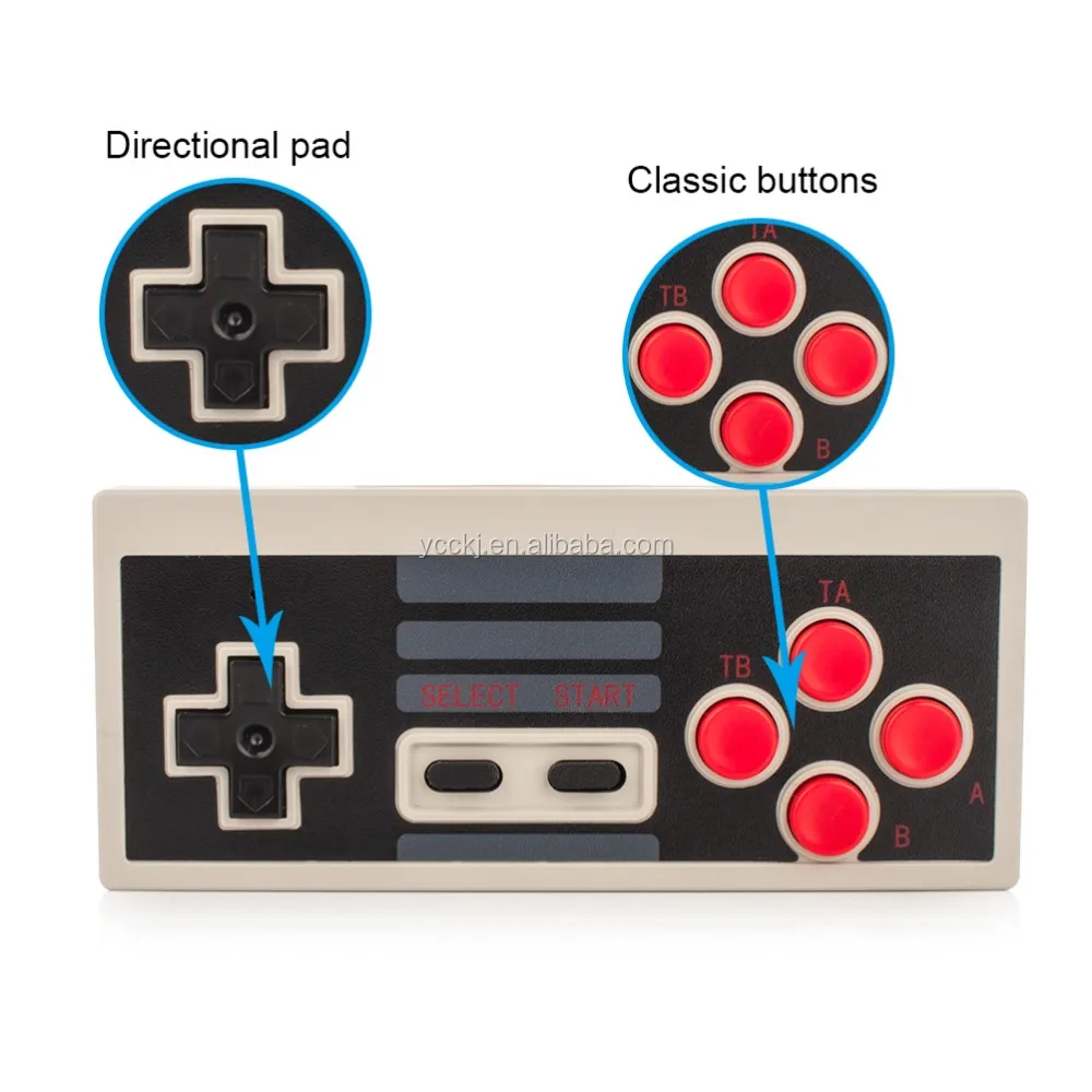 New Wireless Controller Gamepad For Nintendo Nes Mini Classic Control ...